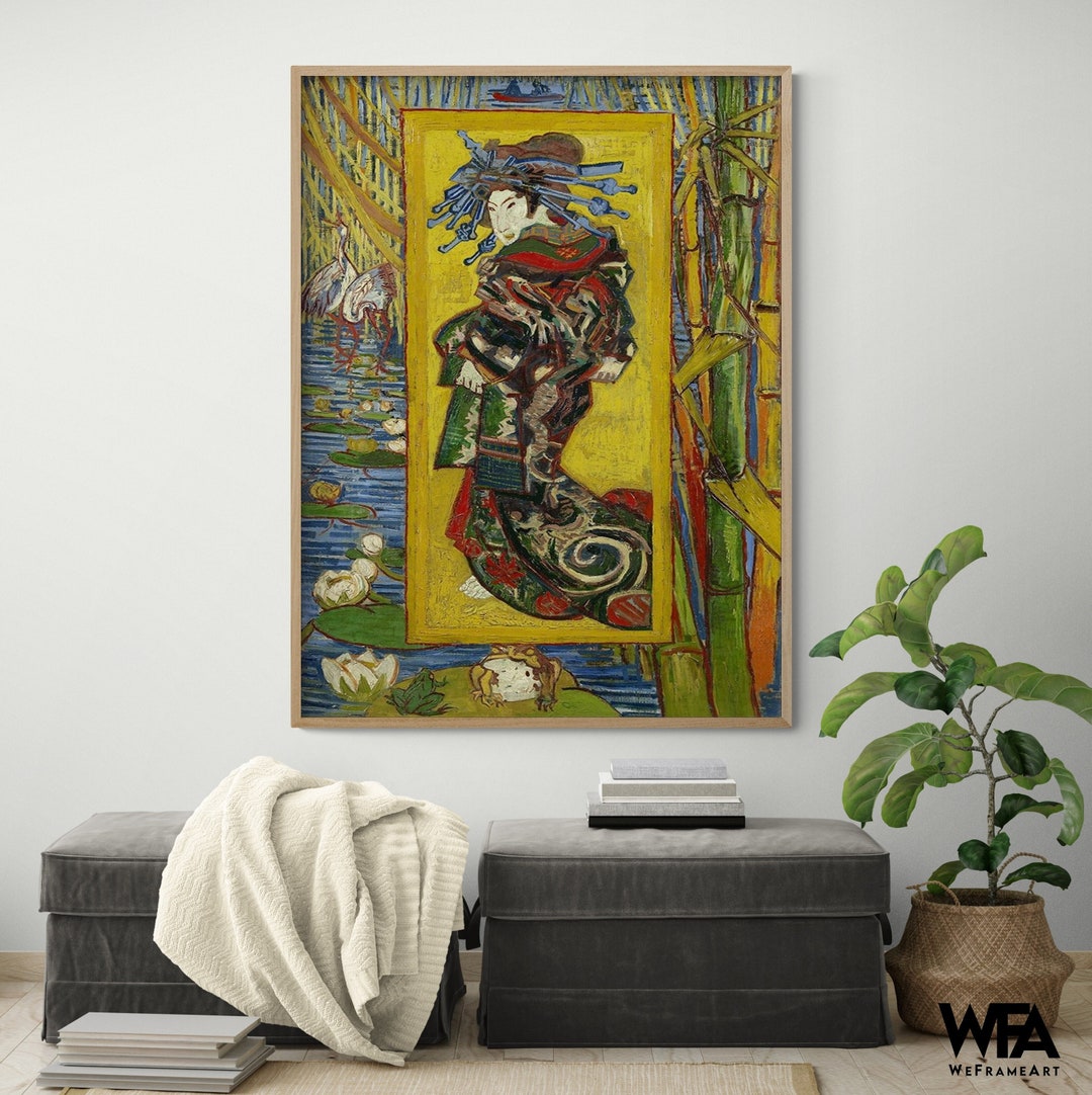 Courtesan After Eisen by Vincent Van Gogh, Japanese Woman Print, Asian ...