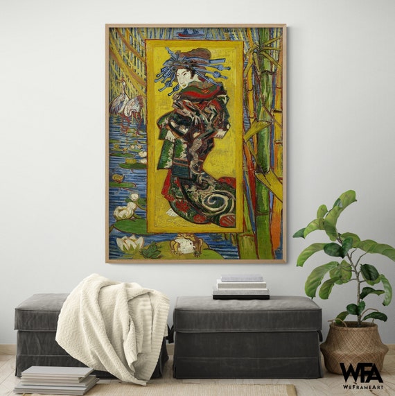 Courtesan After Eisen by Vincent Van Gogh Japanese Woman - Etsy