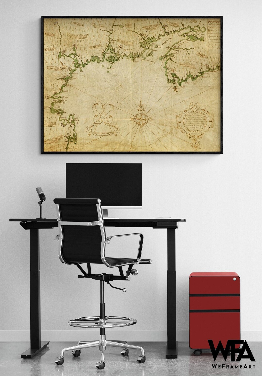 Champlain's Map of New France, Vintage Canada Map Poster - Etsy