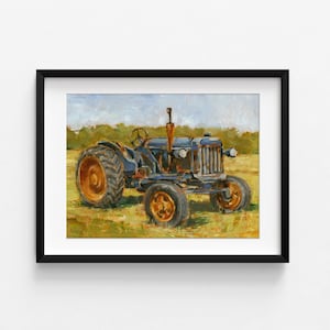 Rustic Tractor Art Print, Farmhouse Wall Decor - Etsy
