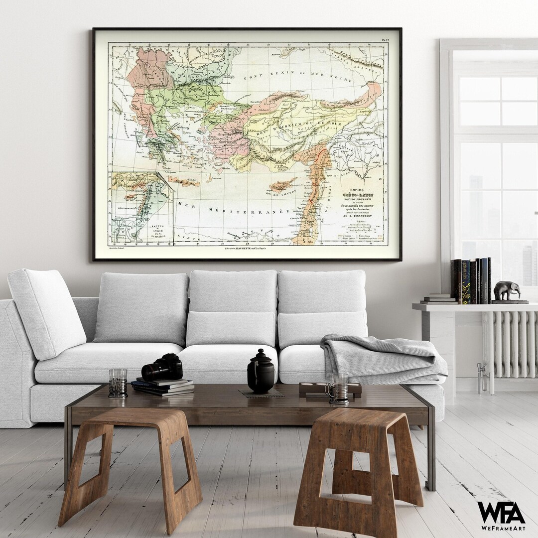 Greco Roman Empire Middle East Map – Historical Wall Art - Etsy