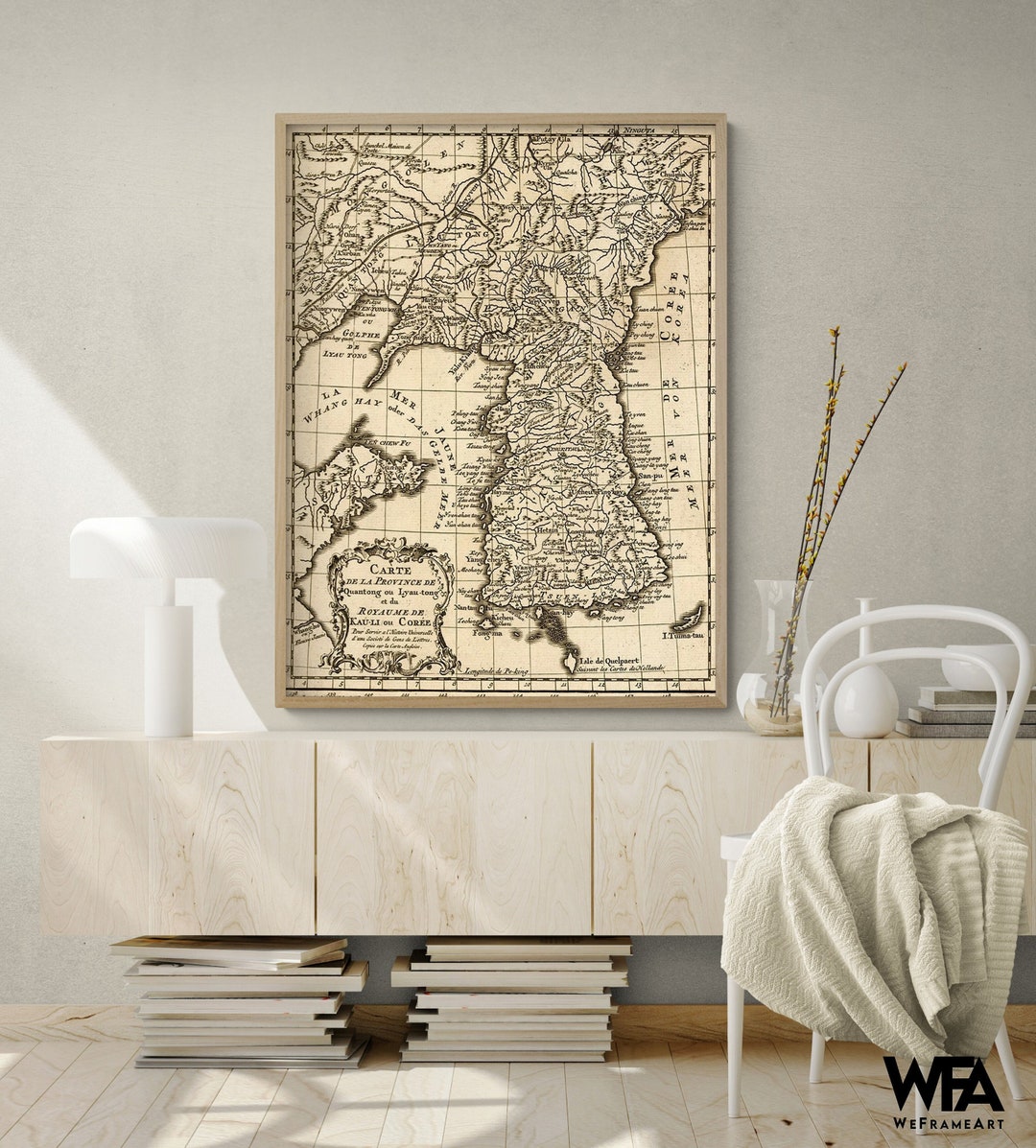 Korea 1750 by Vintage Maps, Antique Korea Map Print, Old Asian Map Wall ...