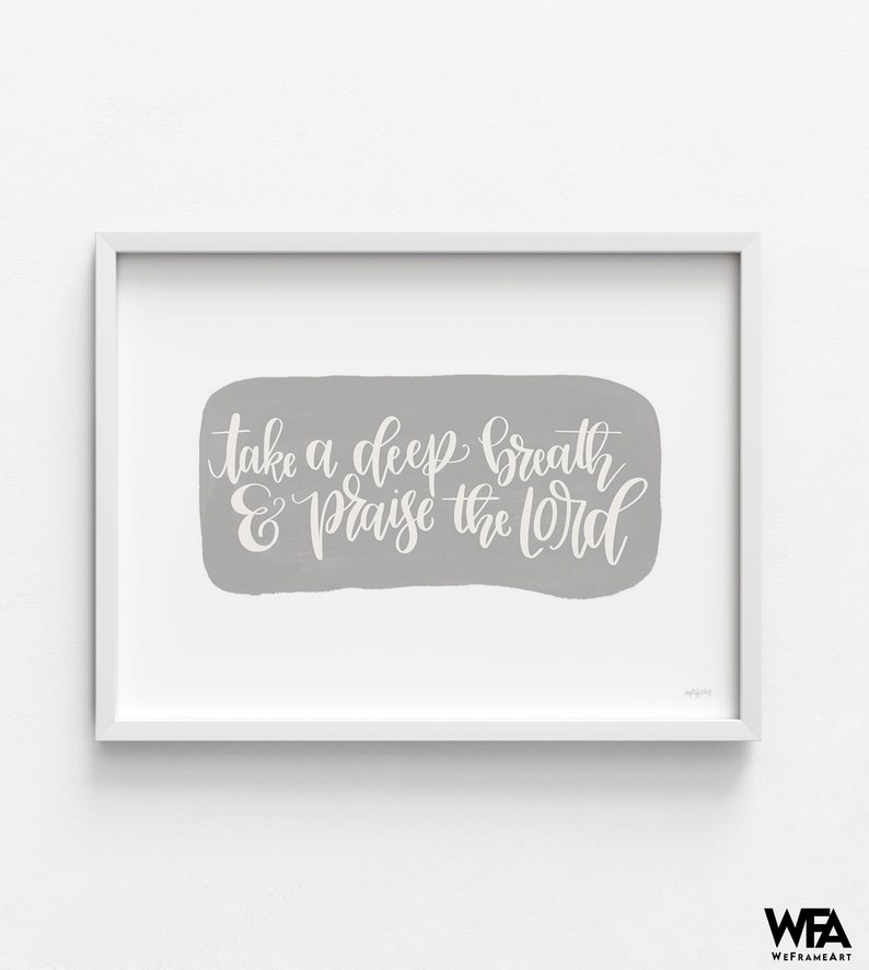 Praise the Lord Black and Gray God Sign Print Minimalist - Etsy