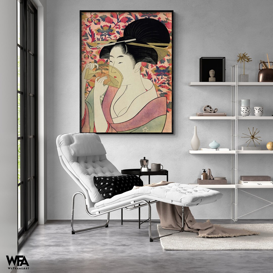 Courtesan by Kitagawa Utamaro, Japanese Beauty Poster Print, Asian ...