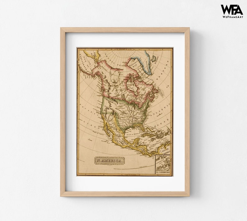 North America 1817 by Vintage Maps American Vintage Map - Etsy