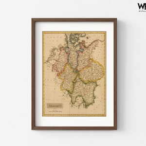 Germany 1817 by Vintage Maps, Vintage Map of Germany Poster Print ...