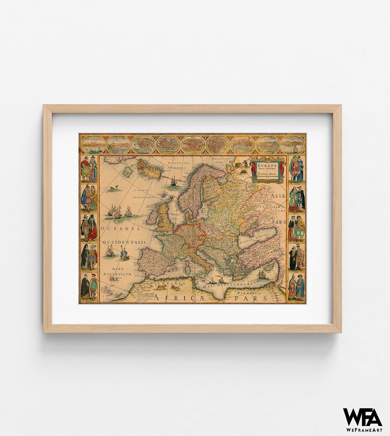 Map of Europe by Vintage Maps Europe Map Print Old Continent - Etsy