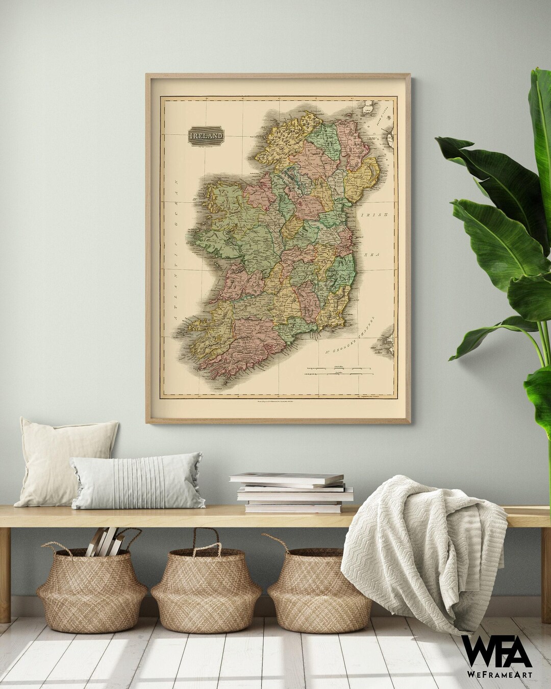 Ireland - Thomson 1817, Colorful Map of Ireland Print, Antique ...