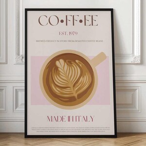 Italian Coffee Art Print: Latte Illustration - Etsy