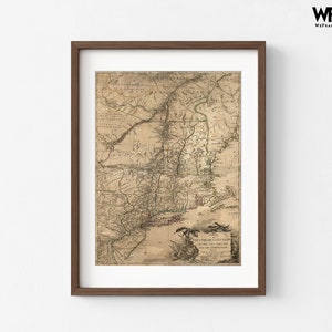 Theatre of War in the Thirteen Colonies 1777, Colonial House Decor, US ...