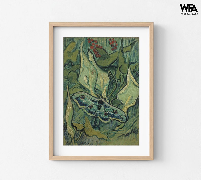 Van Gogh Giant Peacock Moth Paintingframed Great Peacock Moth - Etsy
