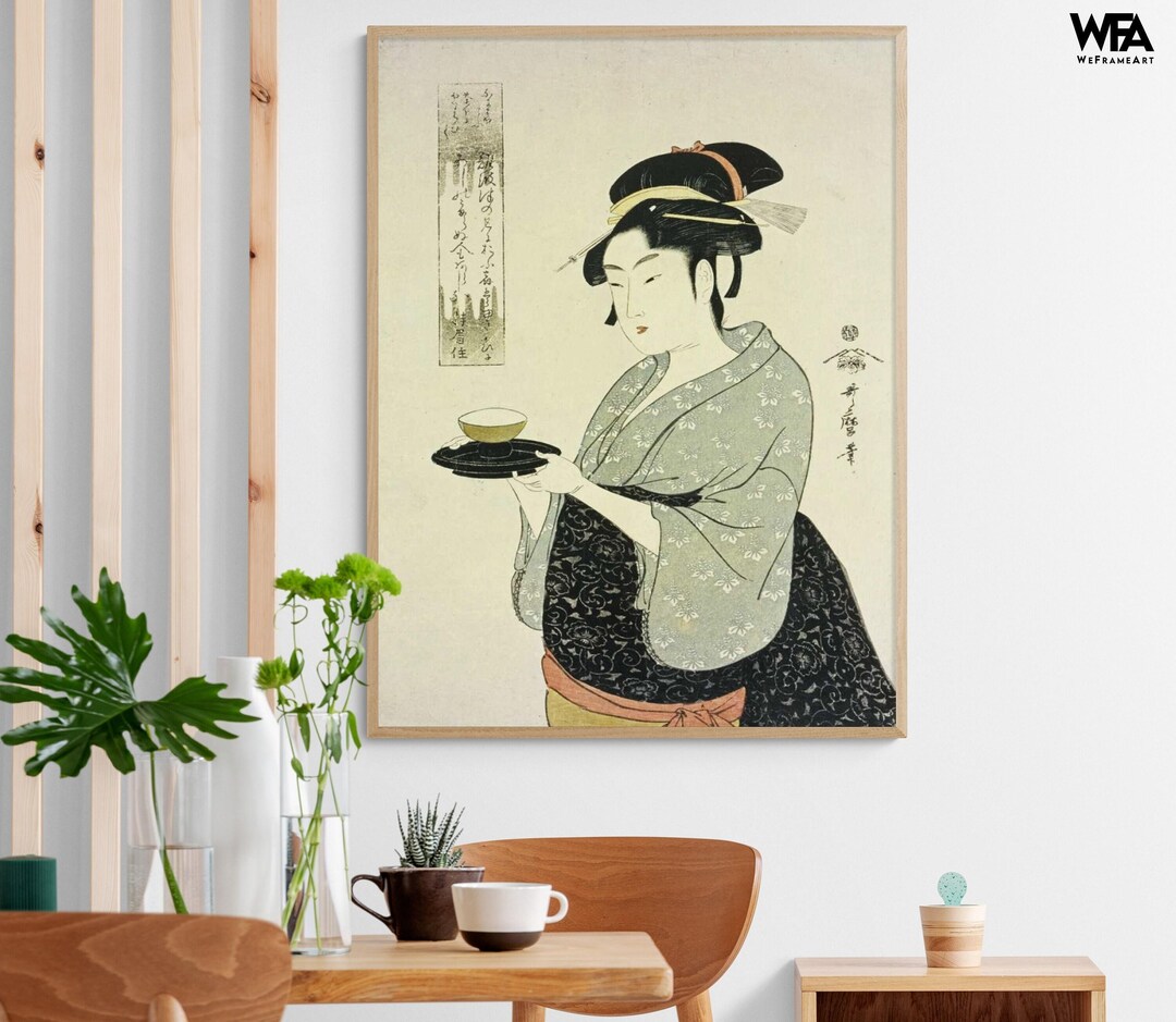Utamaro Japanese Woman Portrait, Asian Wall Art, Framed Print - Etsy