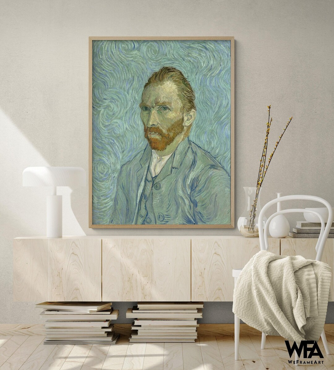Vincent Van Gogh Face Print, Self Portrait Wall Art, Van Gogh Style ...