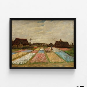 Bulb Fields by Vincent Van Gogh, Floral Oil Painting Print, Field Art ...