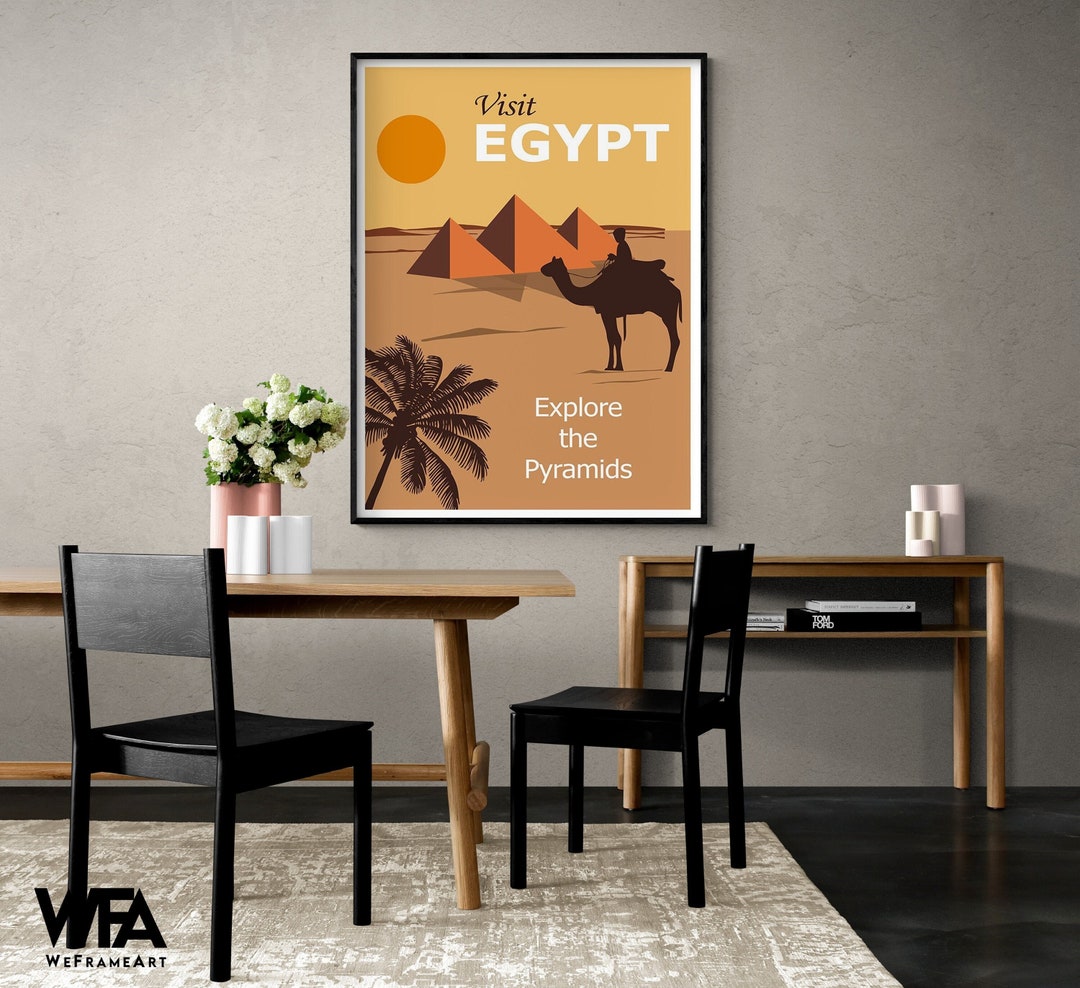 Egypt Cairo Travel Poster, Framed Egyptian Poster, Poster of Egypt ...