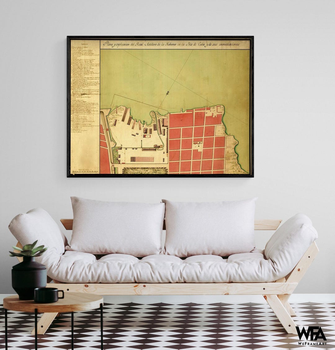 Havana Cuba City Plan 1700, Antique Map Poster Print - Etsy