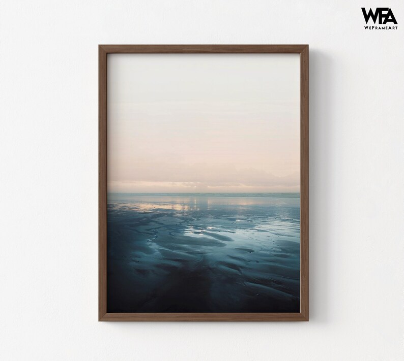 Peaceful Ocean Photo Coastal Framed Picture Dark Blue Ocean | Etsy