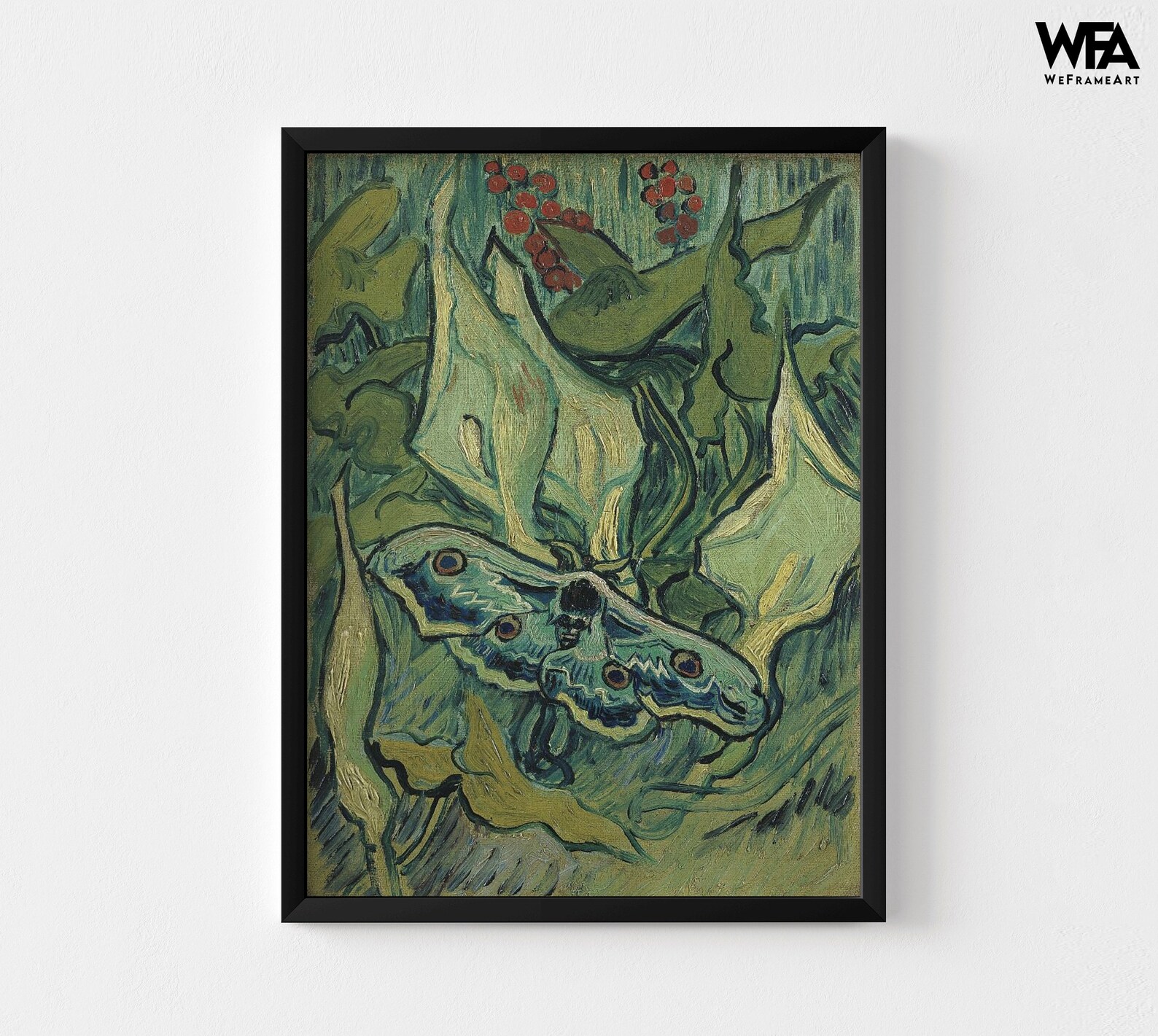 Van Gogh Giant Peacock Moth Paintingframed Great Peacock Moth - Etsy