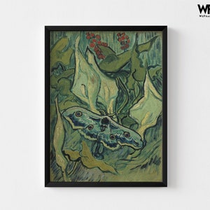 Van Gogh Giant Peacock Moth Painting,framed Great Peacock Moth Print ...