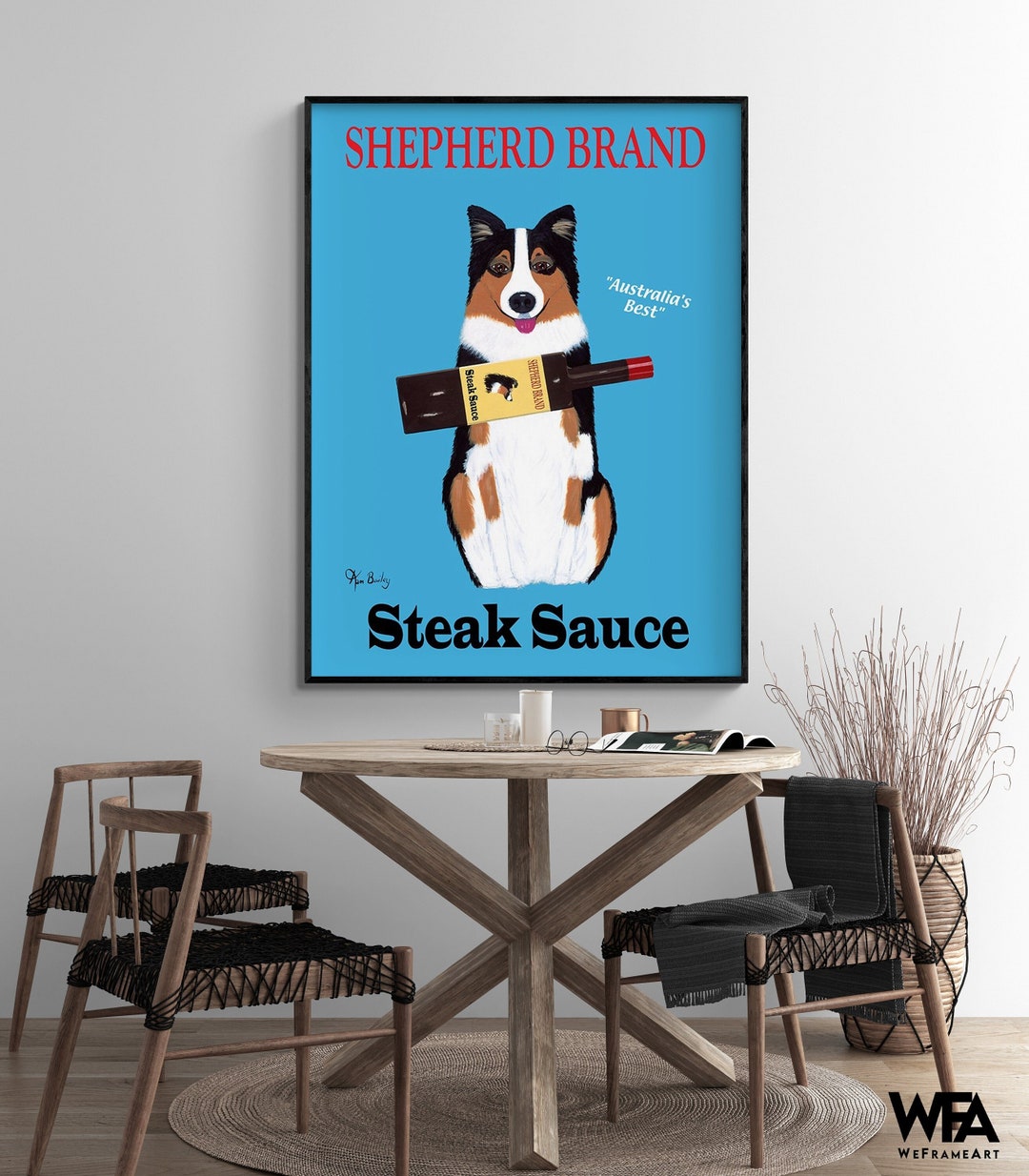 Aussie Steak by Ken Bailey, Steake House Pet Friendly Hallway Wall Art ...