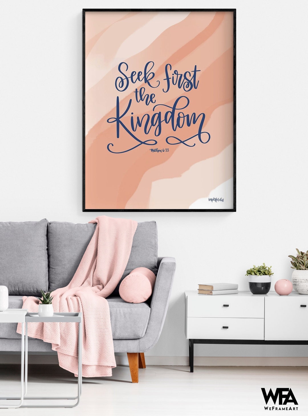 Seek First the Kingdom, Matthew 6:33 Poster, Framed Matthew Biblical ...