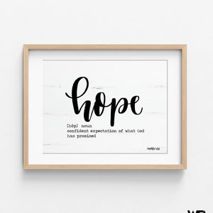 Hope, Hopeful Positive Gift Idea, Hospital Waiting Room Decor, Clinic ...