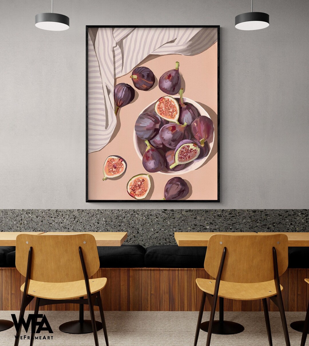 Fresh Figs by Urban Road, Figs Art Decoration, Handmade Framed Figs ...