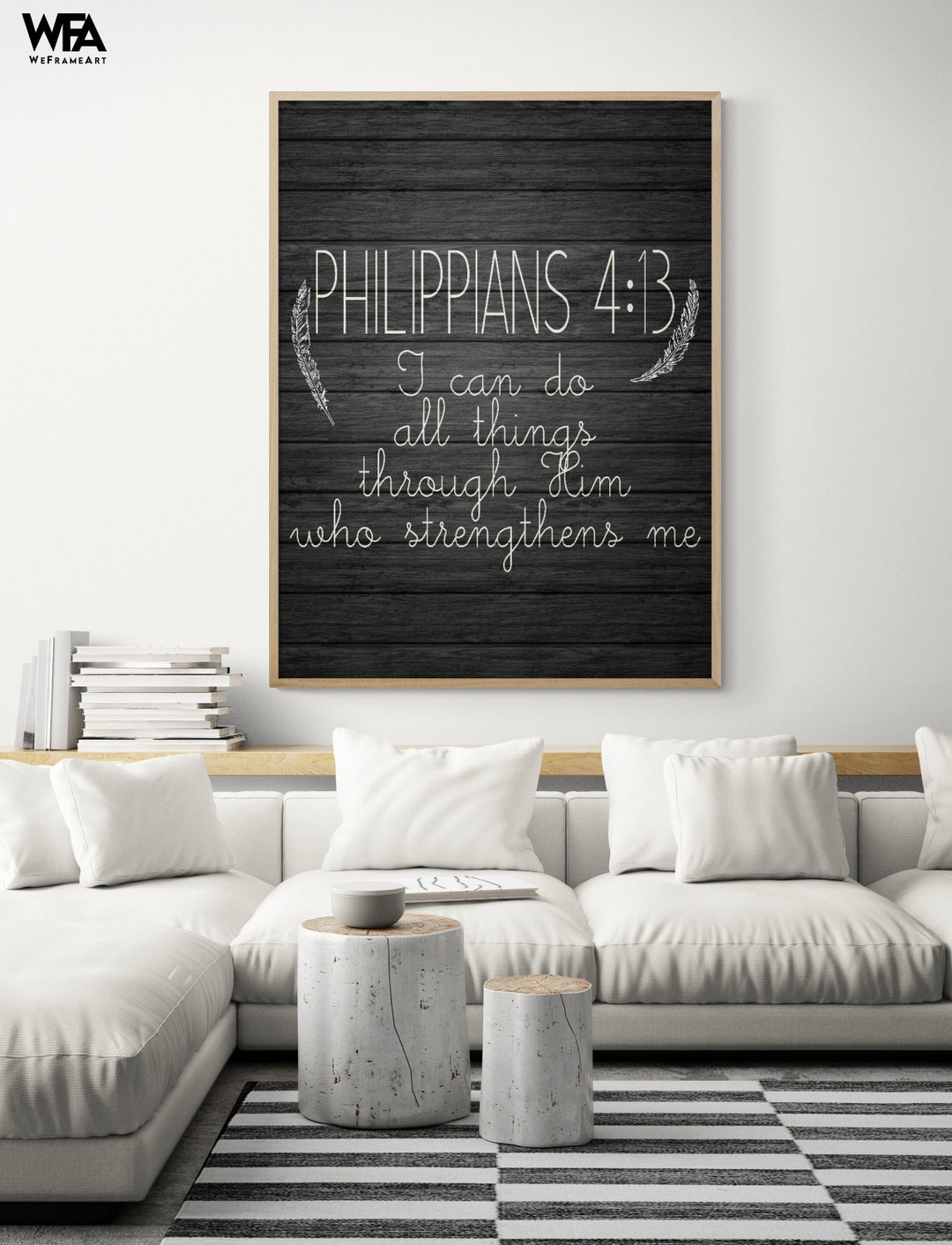 I Can Do All Things Print, Philippians 4:13 Verse Wall Art, Framed ...