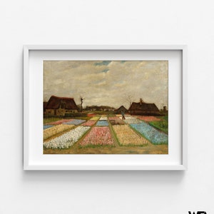 Bulb Fields by Vincent Van Gogh Floral Oil Painting Print | Etsy