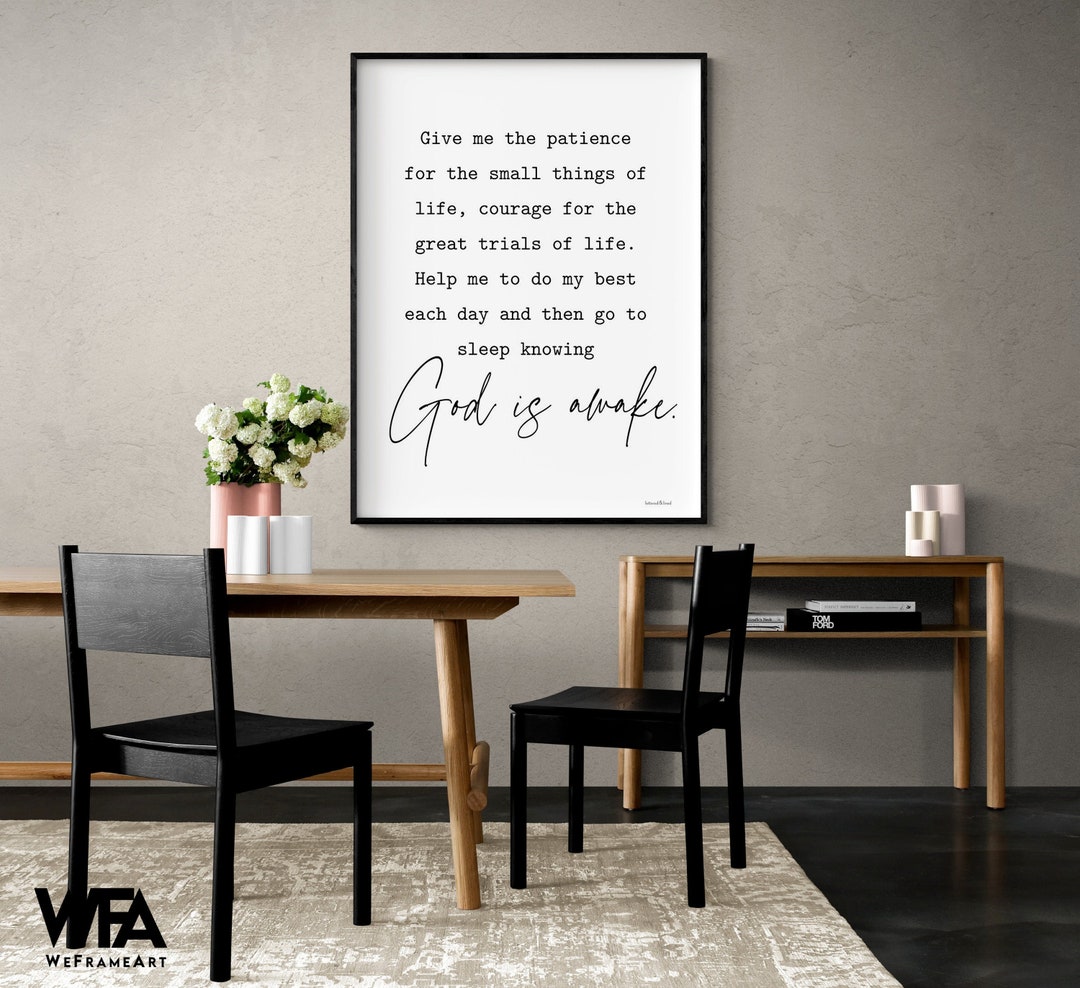 God is Awake, Voltaire Quote Poster Print, Framed Voltaire Print ...