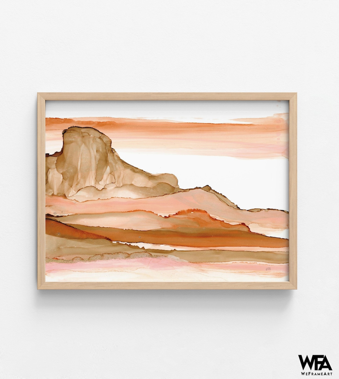Watercolor Desert Wall Art Print, Framed Desert Print, Desert Landscape ...