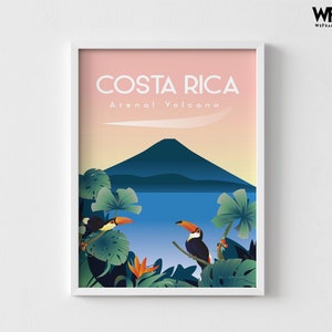 Costa Rica Travel Poster Art Print Travel Poster Sizes: inches 8x10 ...