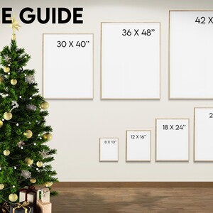 Merry and Bright Christmas Wall Art Xmas Wishes Minimalist Traditional ...