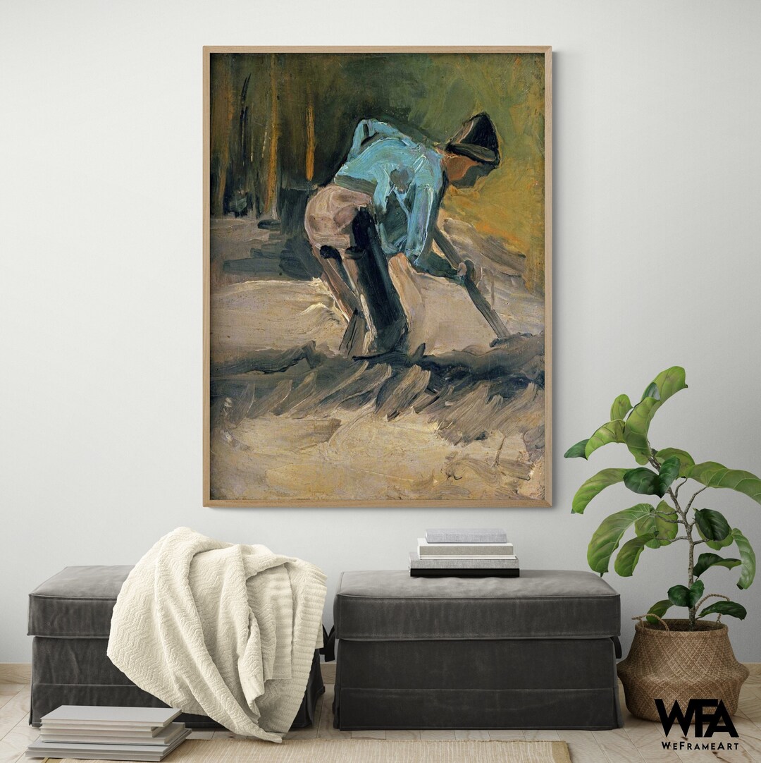 Man at Work by Van Gogh, Working Man Print, Van Gogh Artwork, Famous ...