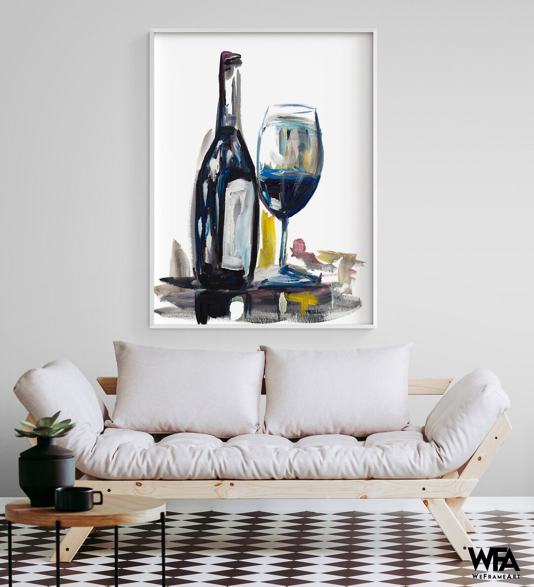 Time for Wine I by Andy Beauchamp, Wine Bottle Glass Artwork Poster ...