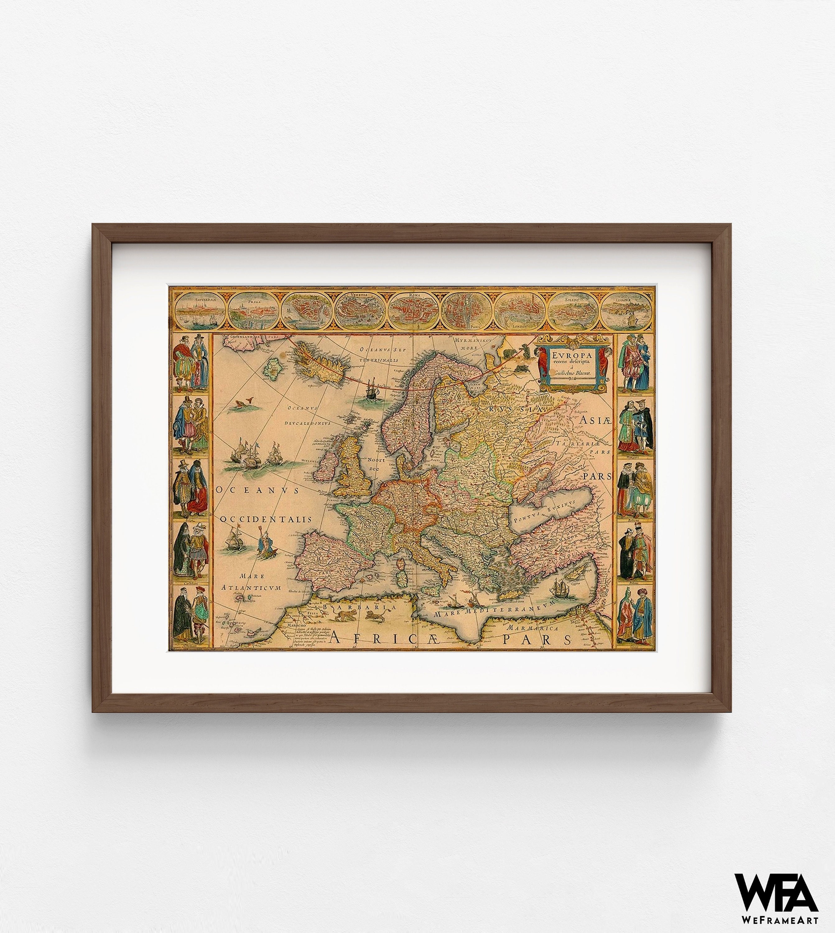 Map of Europe by Vintage Maps Europe Map Print Old Continent - Etsy ...