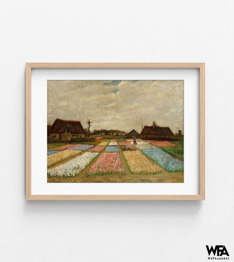 Bulb Fields by Vincent Van Gogh Floral Oil Painting Print | Etsy