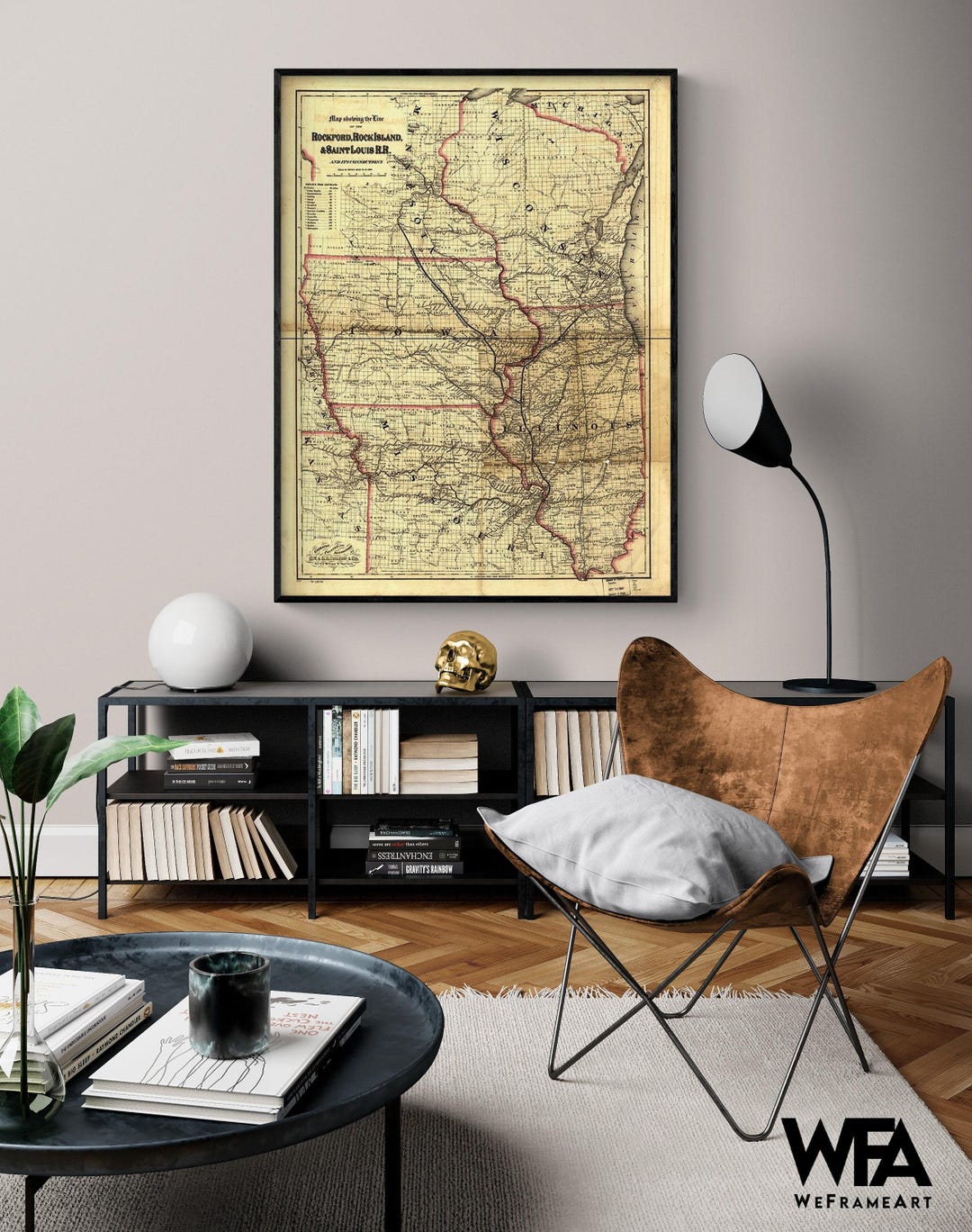 Rockford Railroad Map Print, 1868 Railway History, US Train Map - Etsy