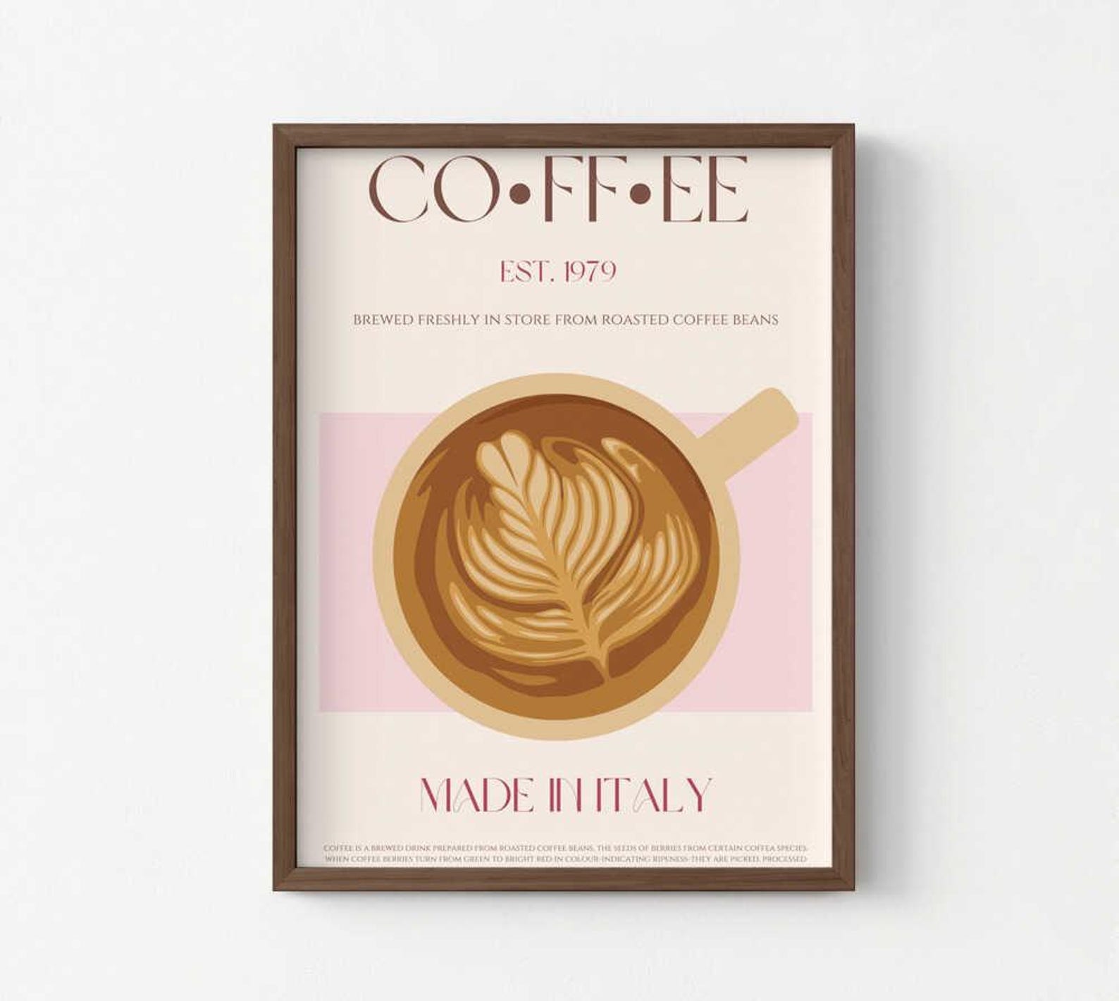 Italian Coffee Art Print: Latte Illustration - Etsy
