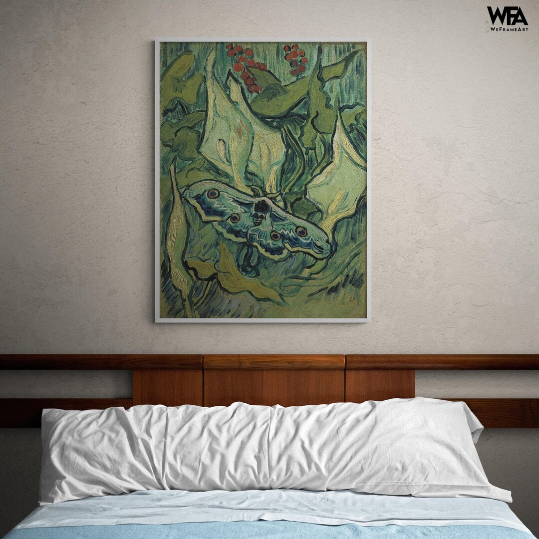 Van Gogh Giant Peacock Moth Painting,framed Great Peacock Moth Print ...