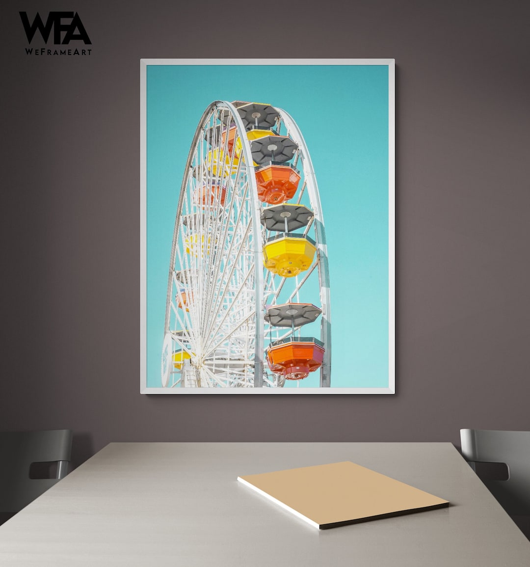 Ferris Wheel Photography Print, Amusement Park Wall Art, Framed ...