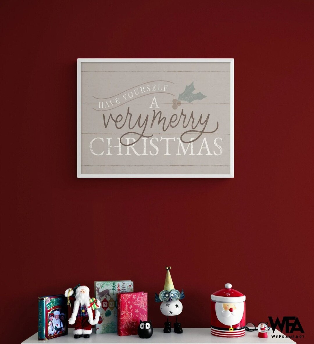 Christmas Carol Wall Art Have Yourself Merry Christmas Shabby Chic ...