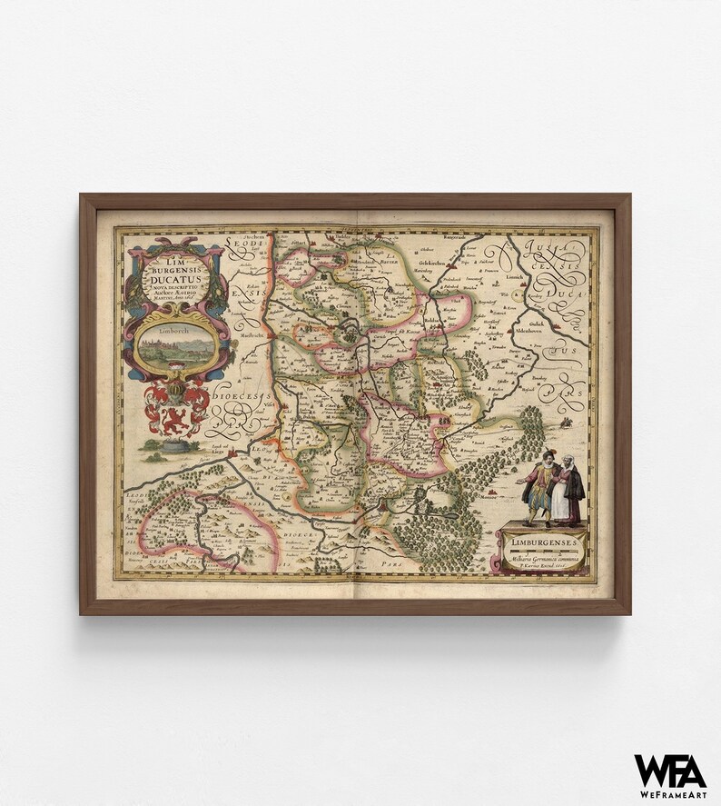 Limburg Map of Limburg Netherlands European Area Map Poster - Etsy