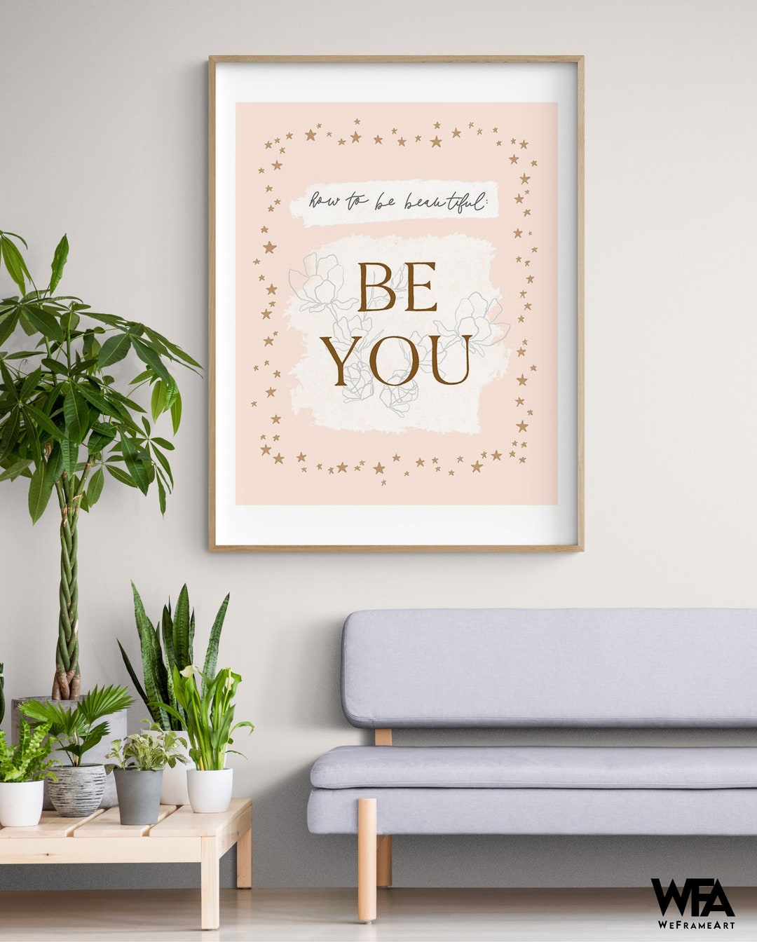 Be You Sign, Framed Motivational Wall Art, Positive Sign Print, Good ...
