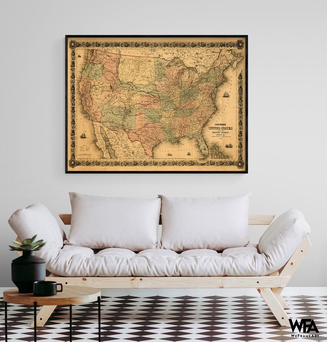 Military Forts Posts and Bases in the United States 1861, US Military ...