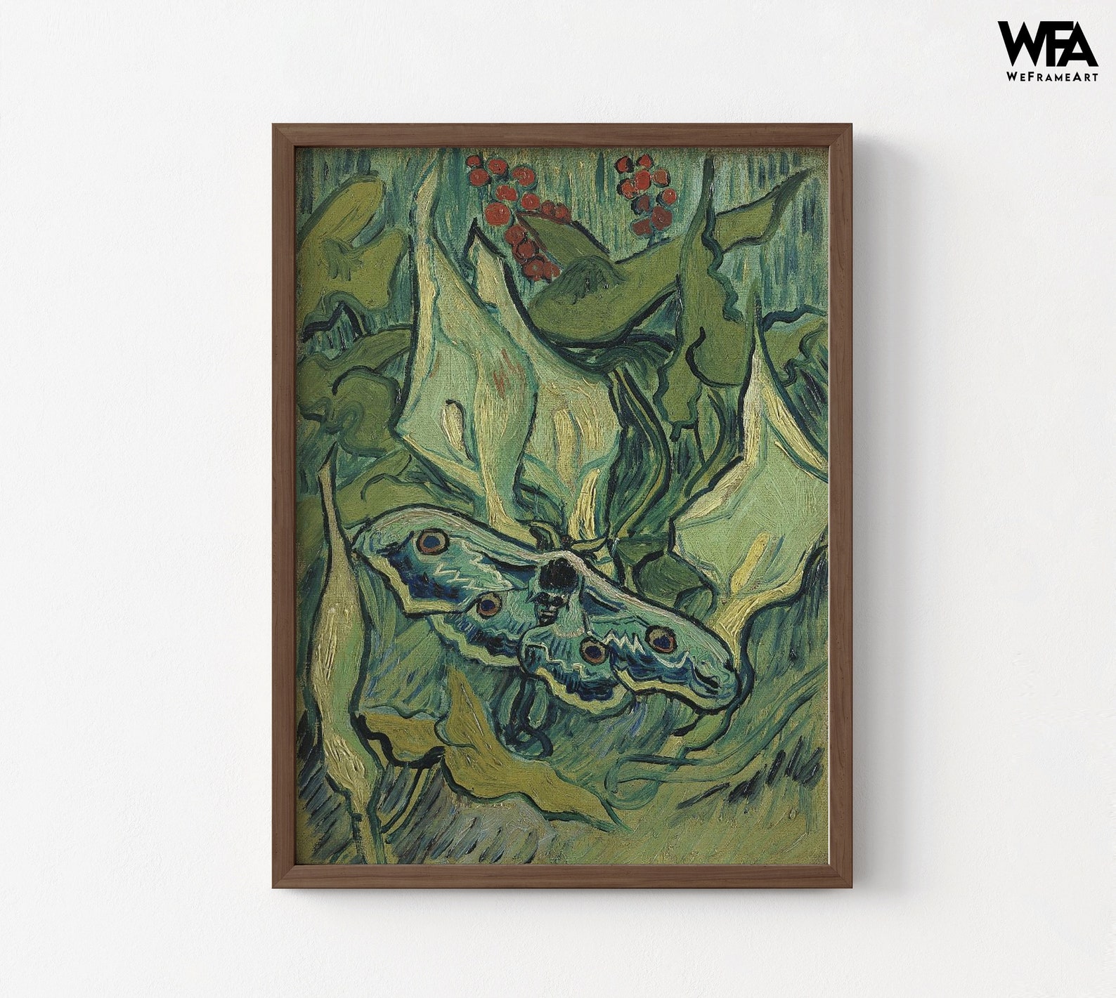 Van Gogh Giant Peacock Moth Paintingframed Great Peacock Moth - Etsy