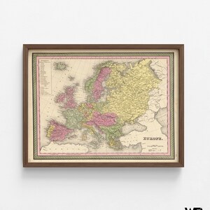 Europe 1849 by Vintage Maps, Antique Map of Europe, Old Continent ...