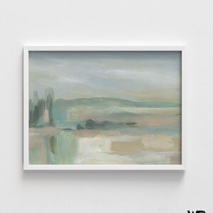 Green Abstract Landscape Painting, Framed Green Landscape Art, Nature ...