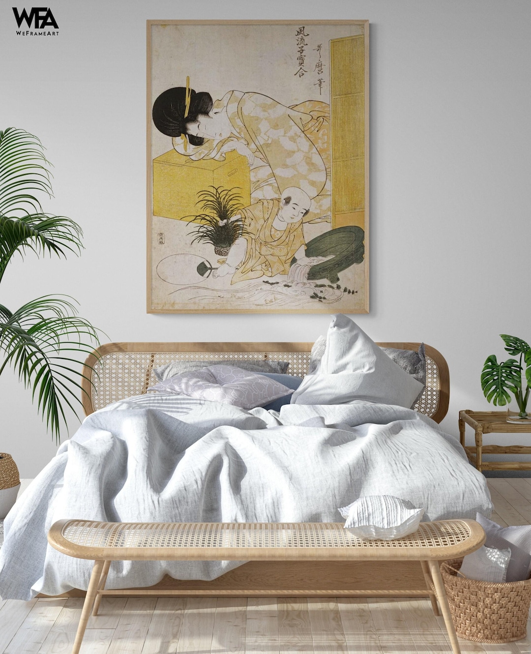 Utamaro Japanese Mother and Child Art Print, Framed Asian Wall Art - Etsy