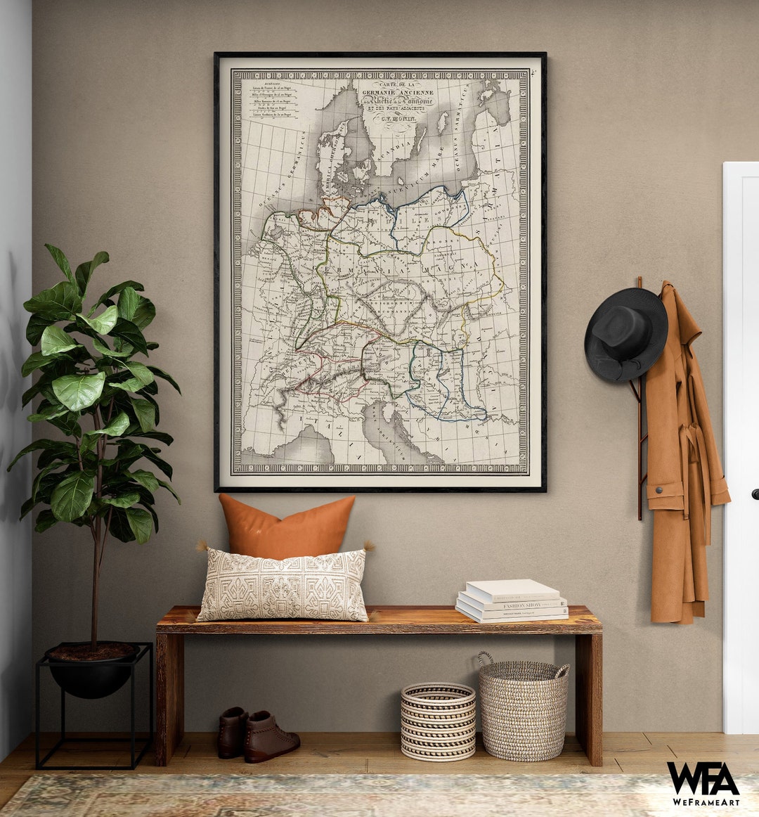 Ancient Germany - Monin 1839, Antique Map of Germany Poster, German ...